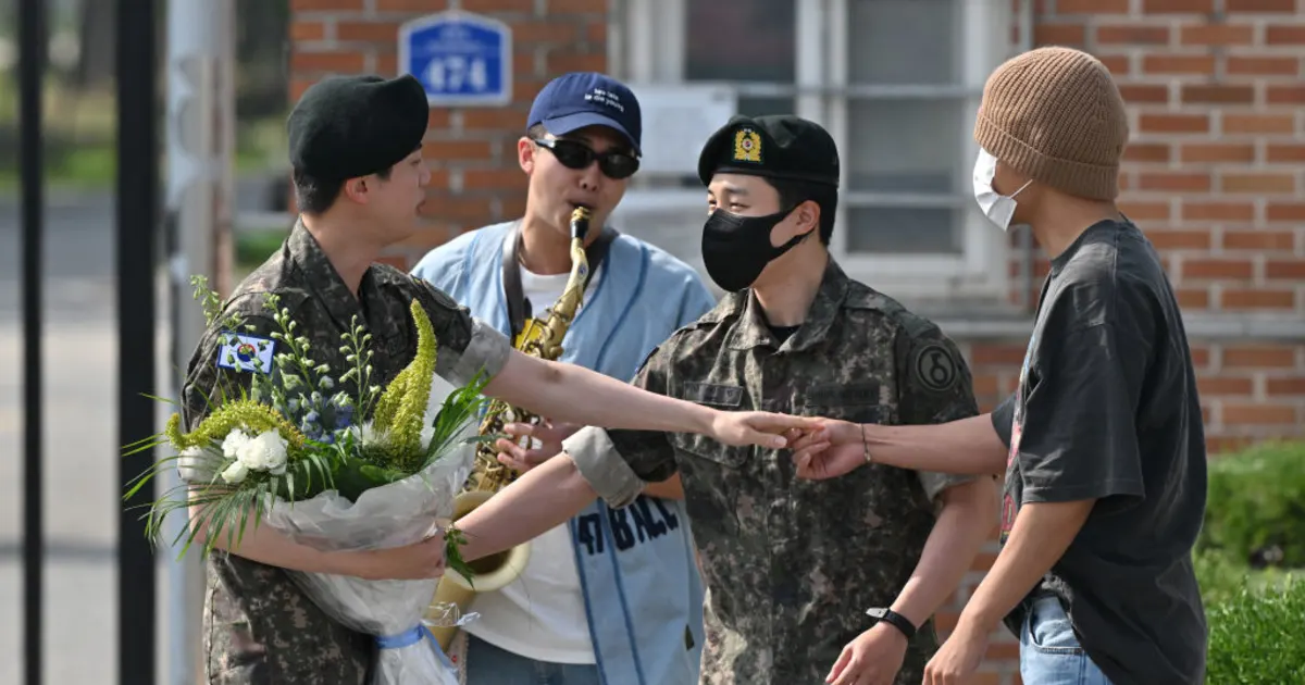 BTS's Jin Triumphantly Ends Military Service