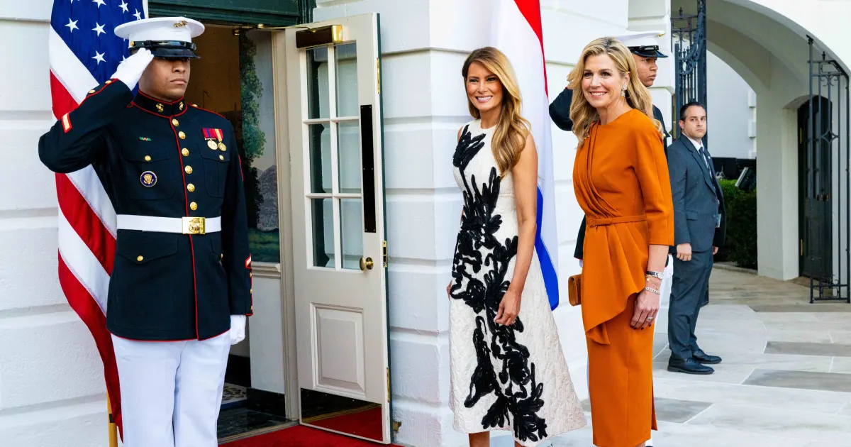 Melania Trump Stuns as She Welcomes Queen Máxima