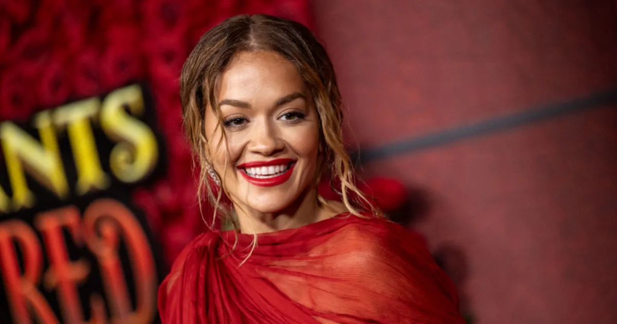 Red Hot Rita Ora Stuns In Thigh High Slit Dress