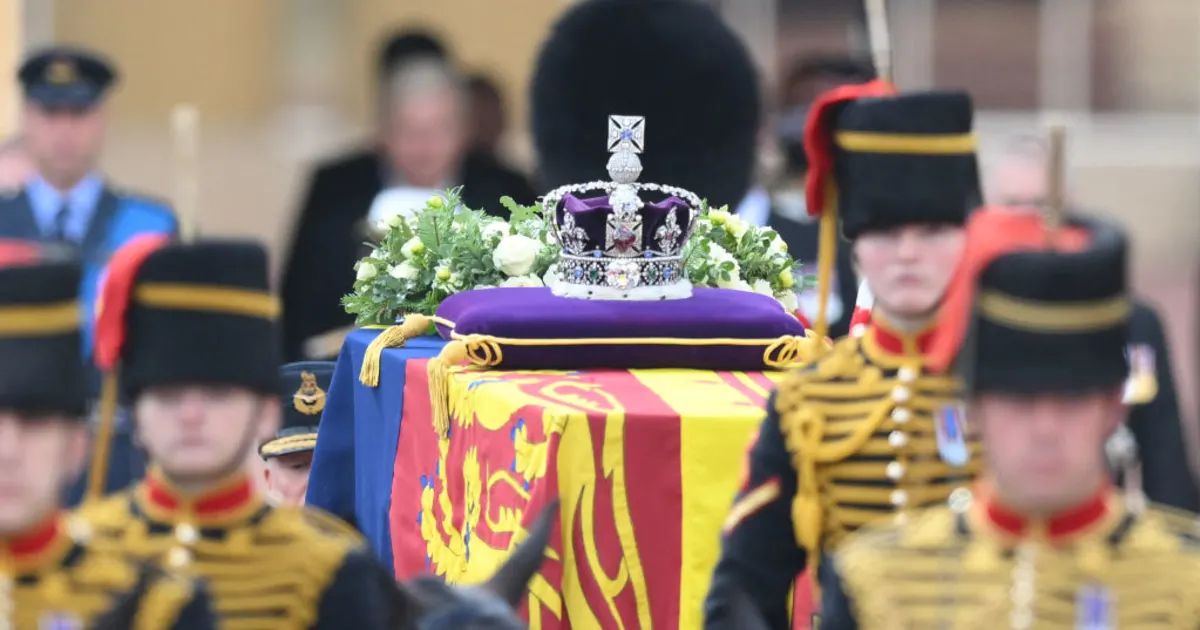 First Pictures: The Royals Funeral March For The Queen In London